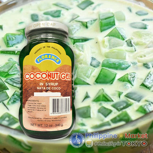 Florence Nata De Coco Green 340g – Akabane Bussan Pinoy Foods - Shopping App